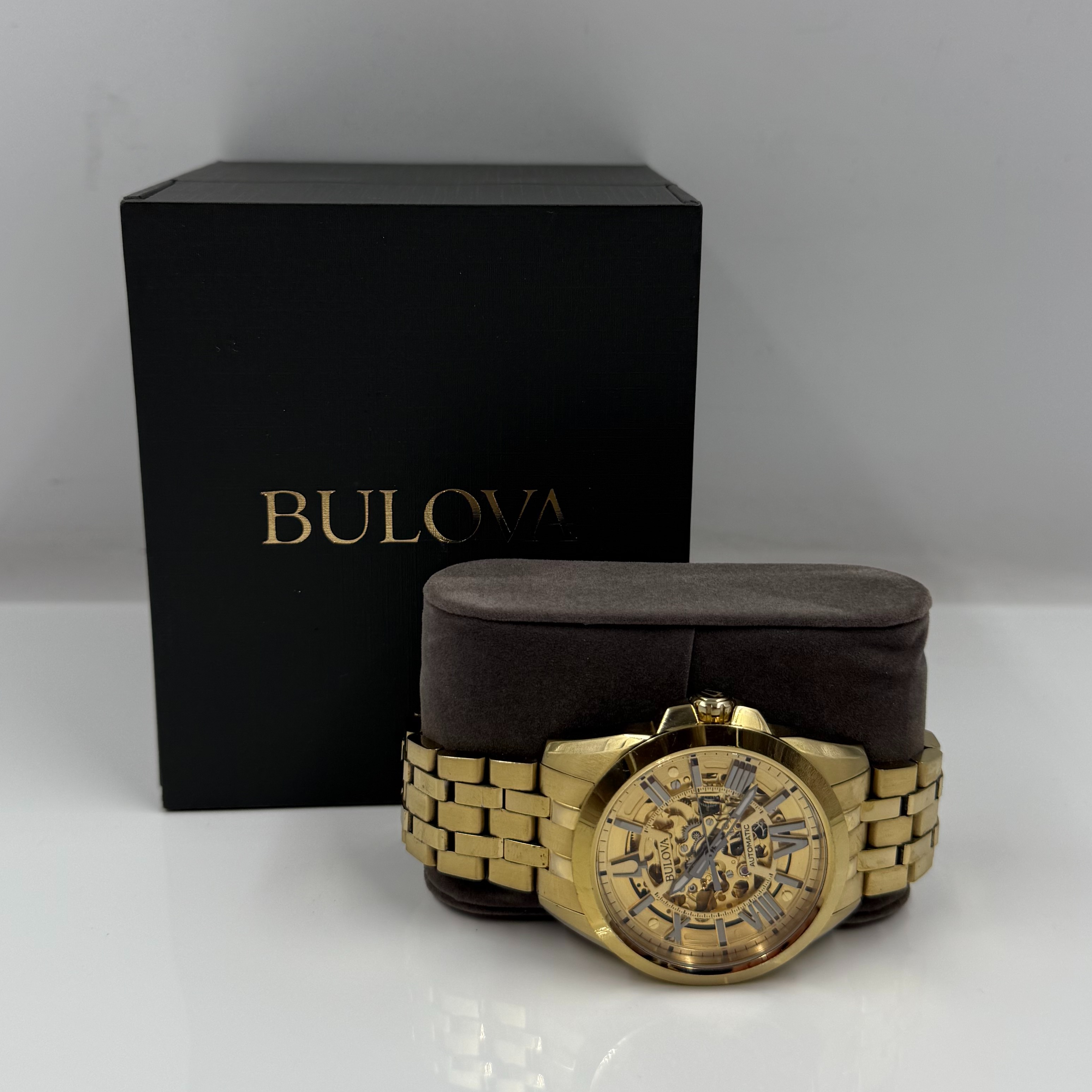 Pre-owned BULOVA 97A162 AUTOMATIC SKELETON WATCH - Own4Less